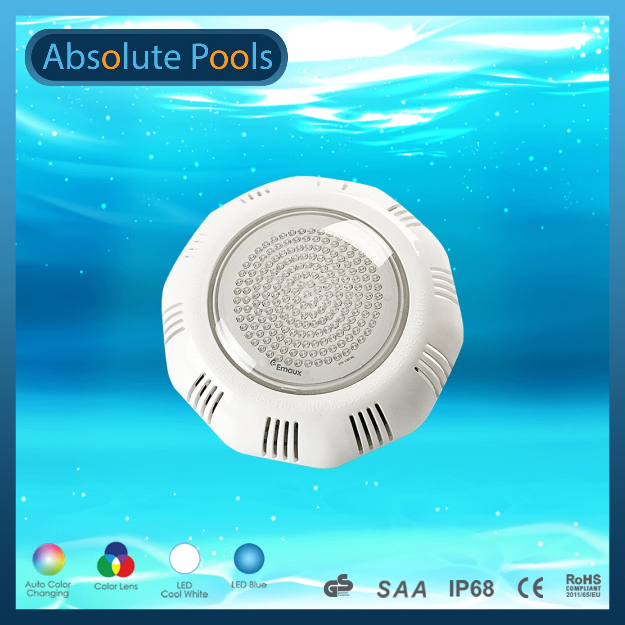 ไฟสระว่ายน้ำ Emaux LED-TP100 Series LED Underwater Lights (Wall Mount ...